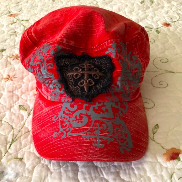 Ed Hardy | Accessories | Y2k Vintage Red Cap Unisex Adult Regular Size ...